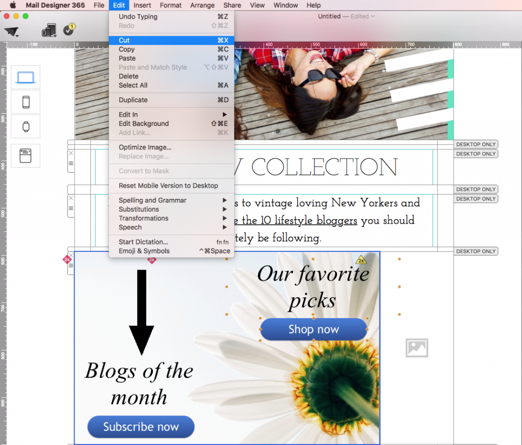 Adding multiple links with a single image background - Mail Designer – Create and send HTML ...