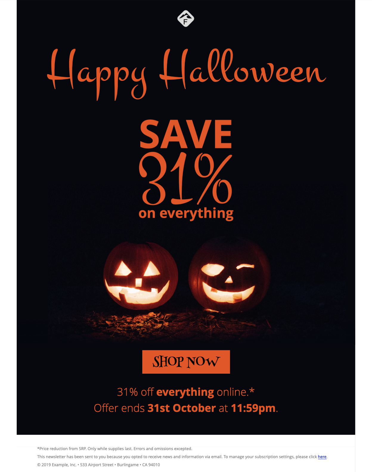 Happy Halloween HTML Email Template - Mail Designer – Create and send ...