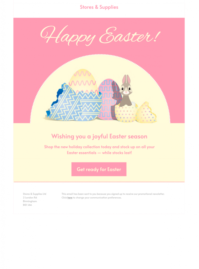 Easter Greeting Html Email Template Mail Designer Create And Send Html Email Newsletters