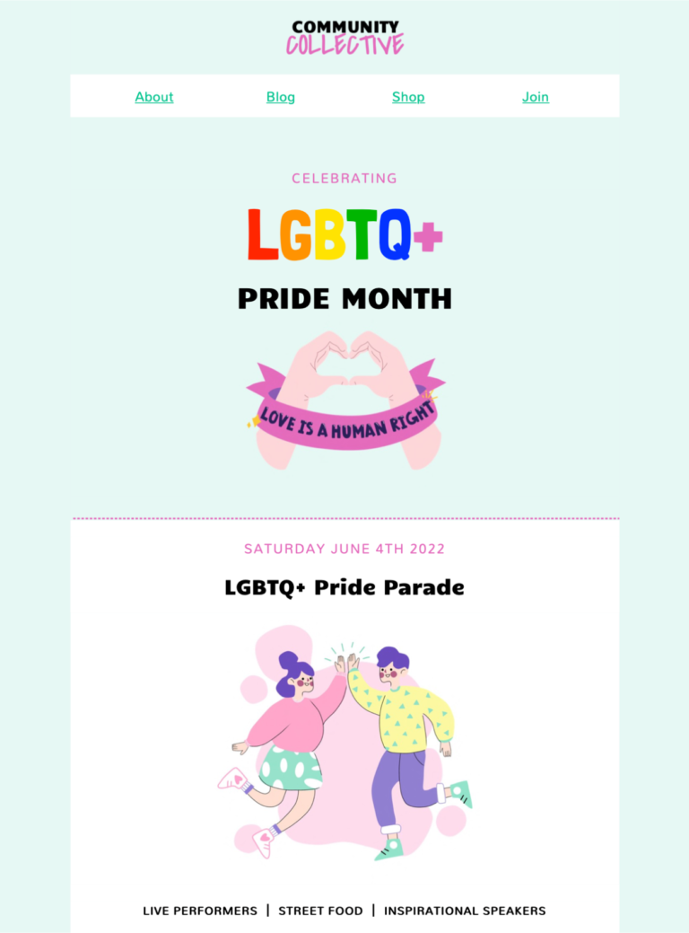 LGBTQ Pride Month Email Templates - Ideas and Inspiration - Mail ...
